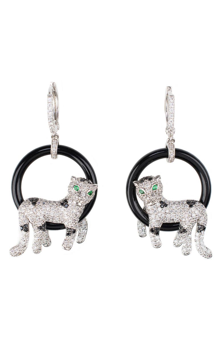 CZ by Kenneth Jay Lane Pavé Leopard Swinging Earrings | Nordstromrack