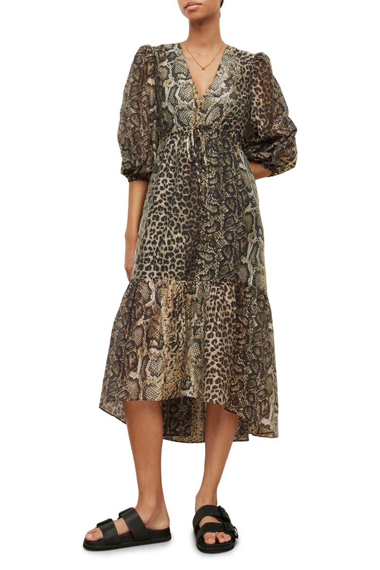 Rosia Noche Leopard Snakeskin Print Dress (Women) | Nordstromrack