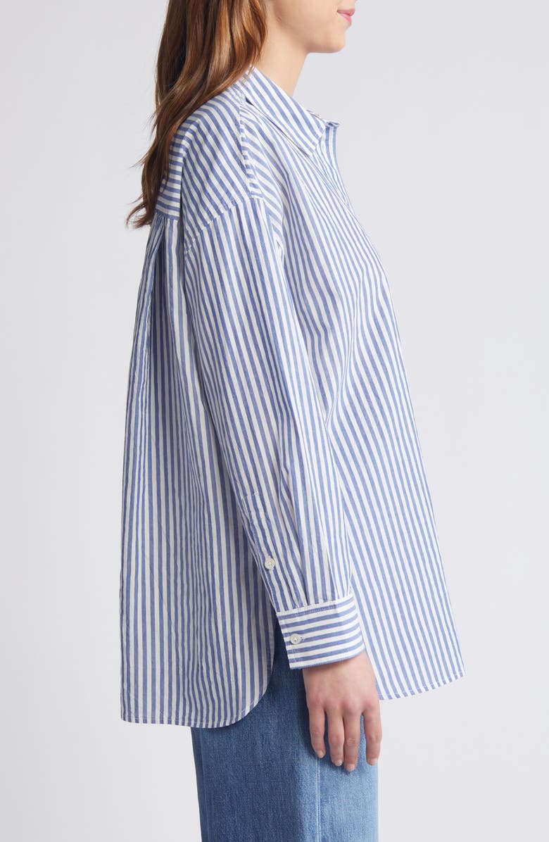 Madewell The Oversize Straight Hem Signature Poplin Shirt | Nordstromrack