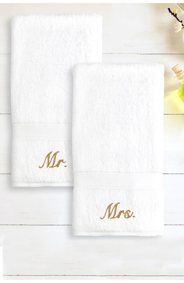 Linum Home Textiles "Mr." and "Mrs." 2-Piece Hand Towel Set | Nordstromrack