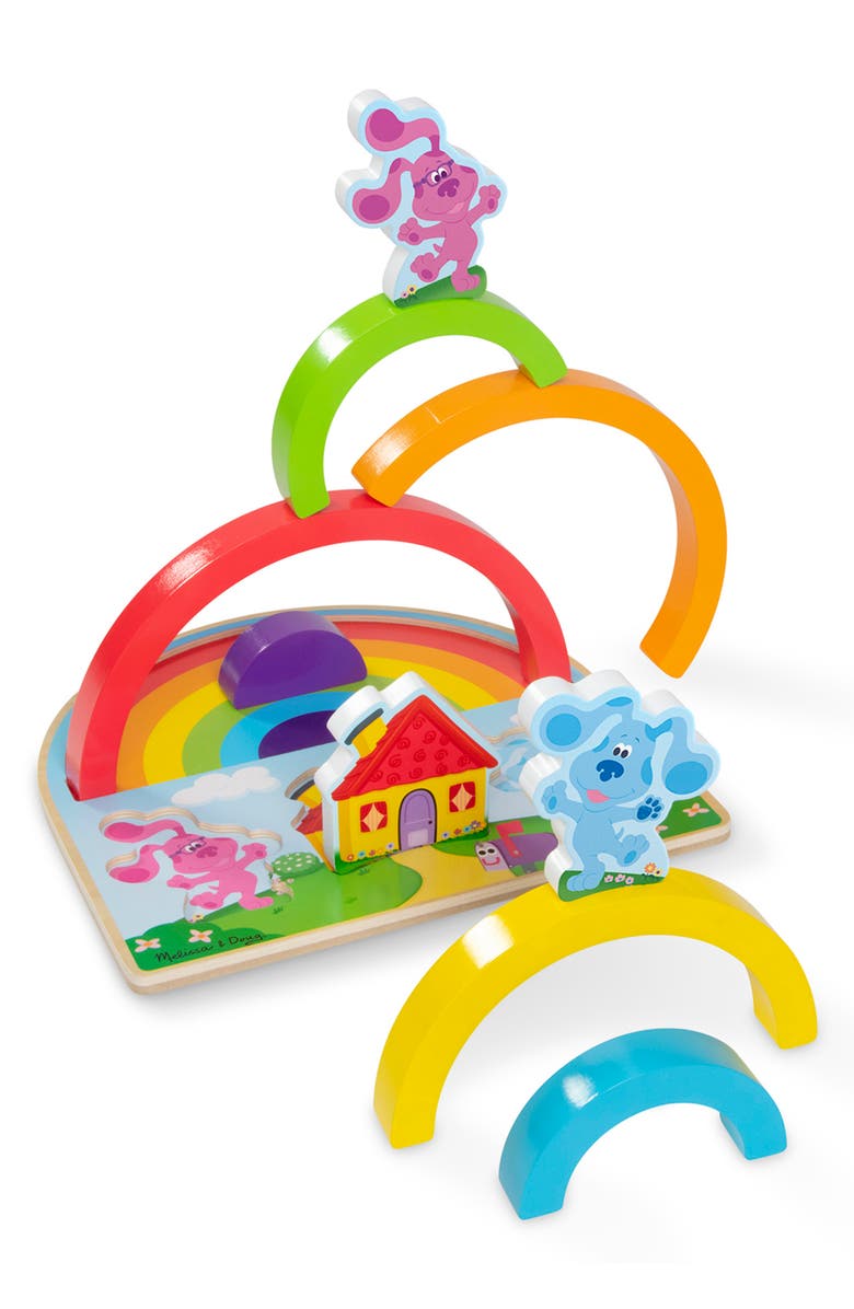 Melissa & Doug Blue's Clues & You! 9-Piece Wooden Rainbow Stacker ...