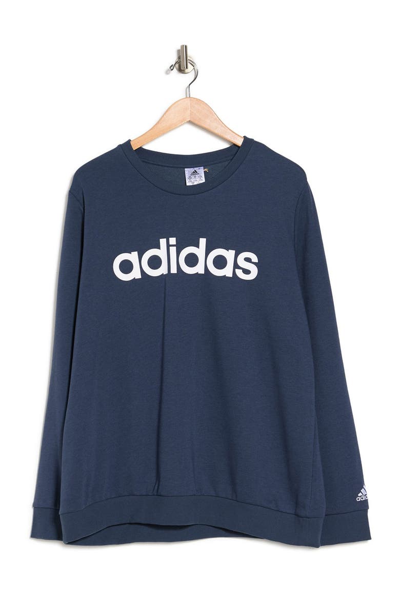 adidas Linear Logo Crew Neck Pullover | Nordstromrack