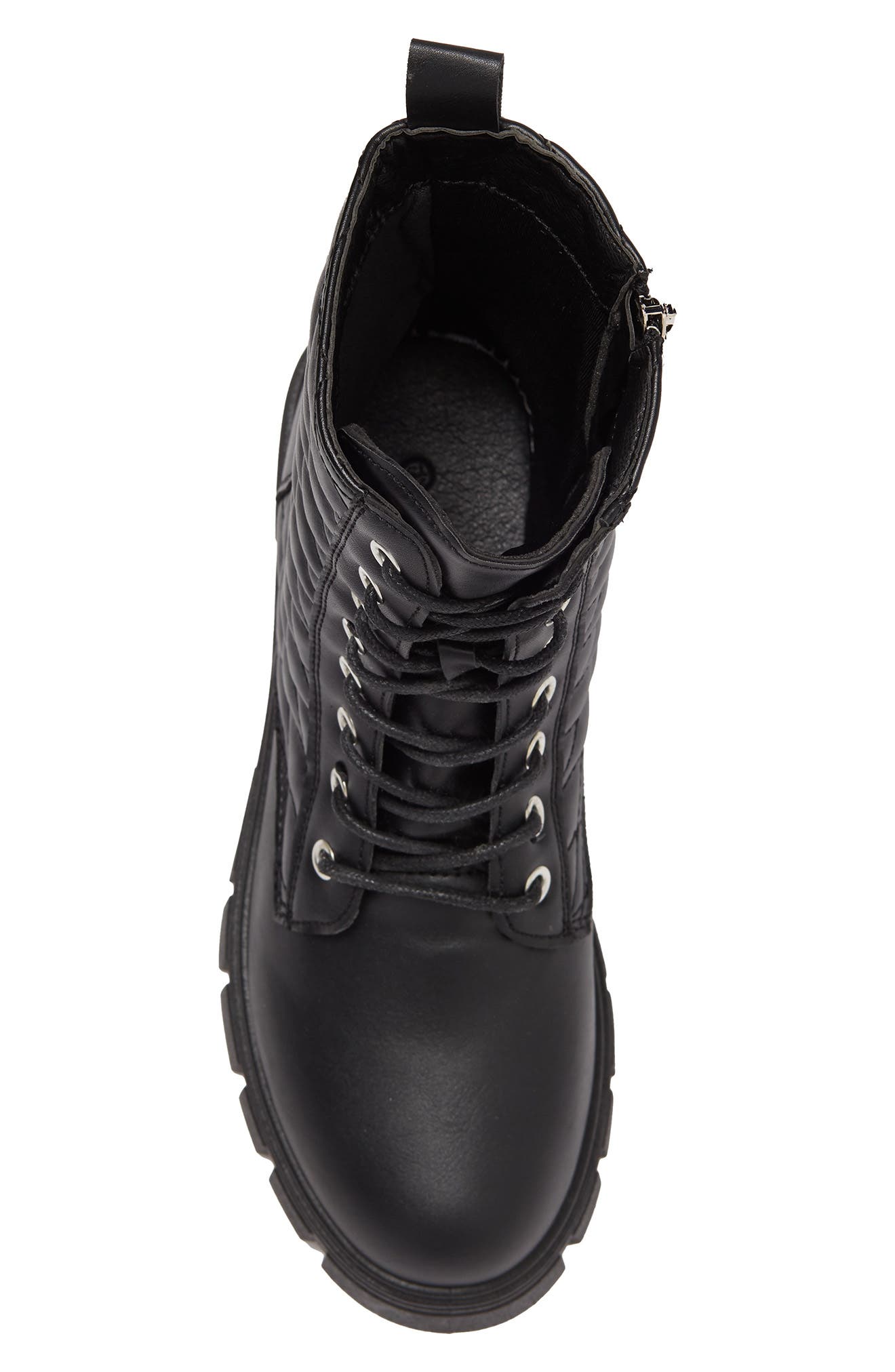 WILD DIVA LOUNGE Quilted Lug Sole Lace-Up Boot (Women) | Nordstromrack