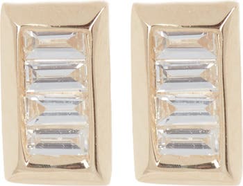 RON HAMI Baguette Cut Diamond Stud Earrings - 0.15ct. | Nordstromrack