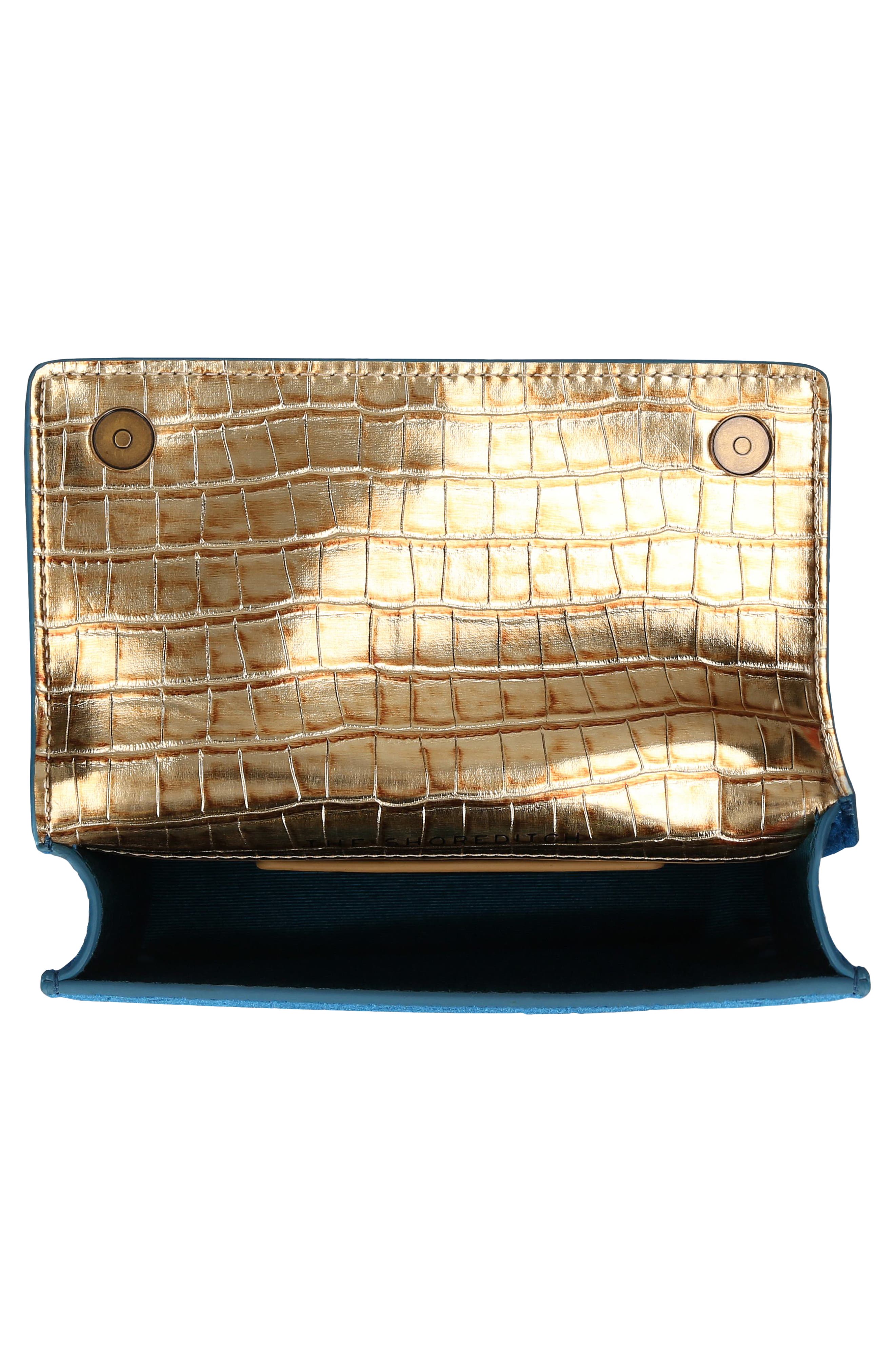 Kurt Geiger London Small Shoreditch Croc Embossed Velvet Crossbody Bag ...