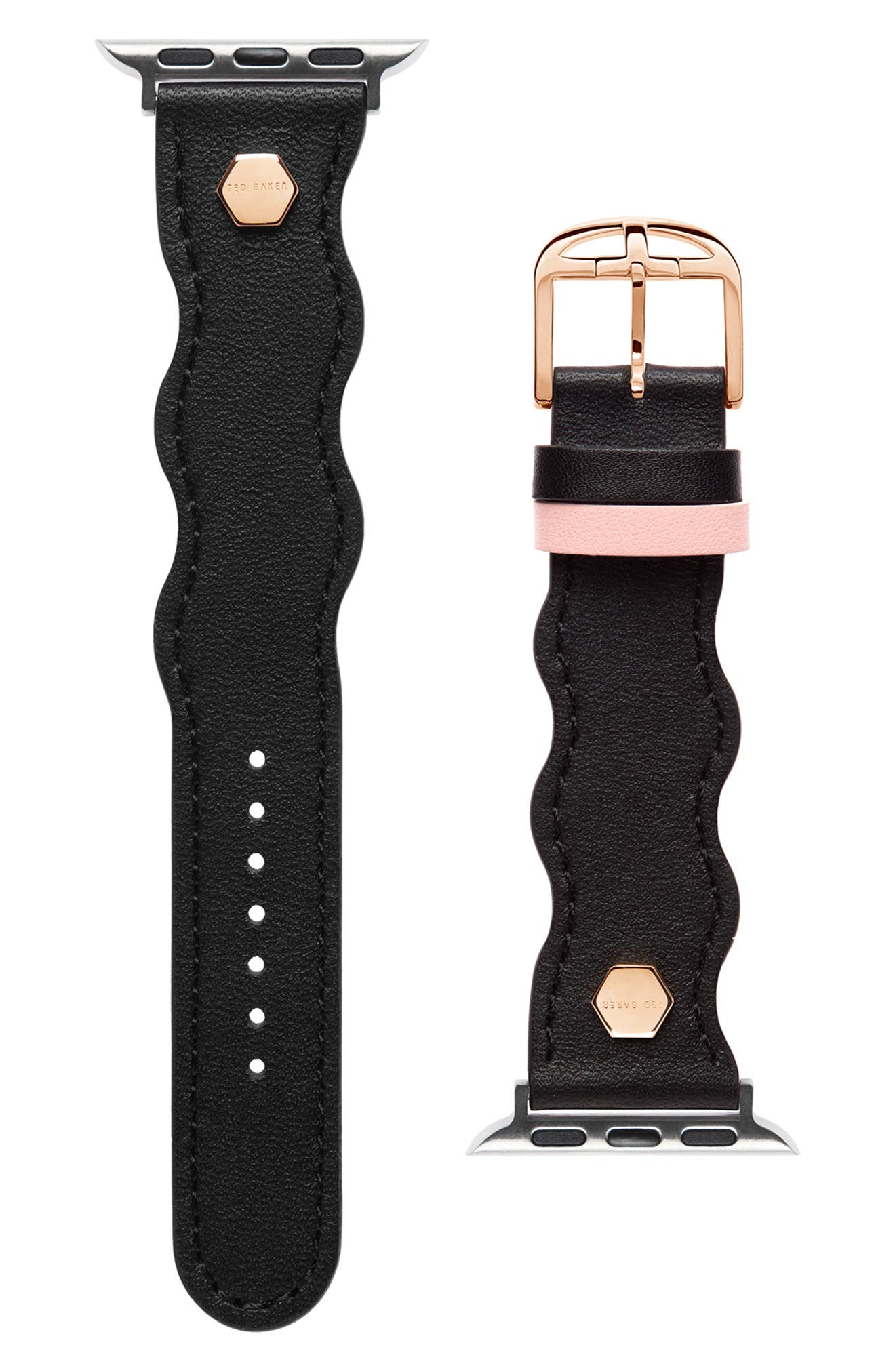 Ted Baker Wavy Leather 20mm Apple Watch® Watchband | Nordstromrack