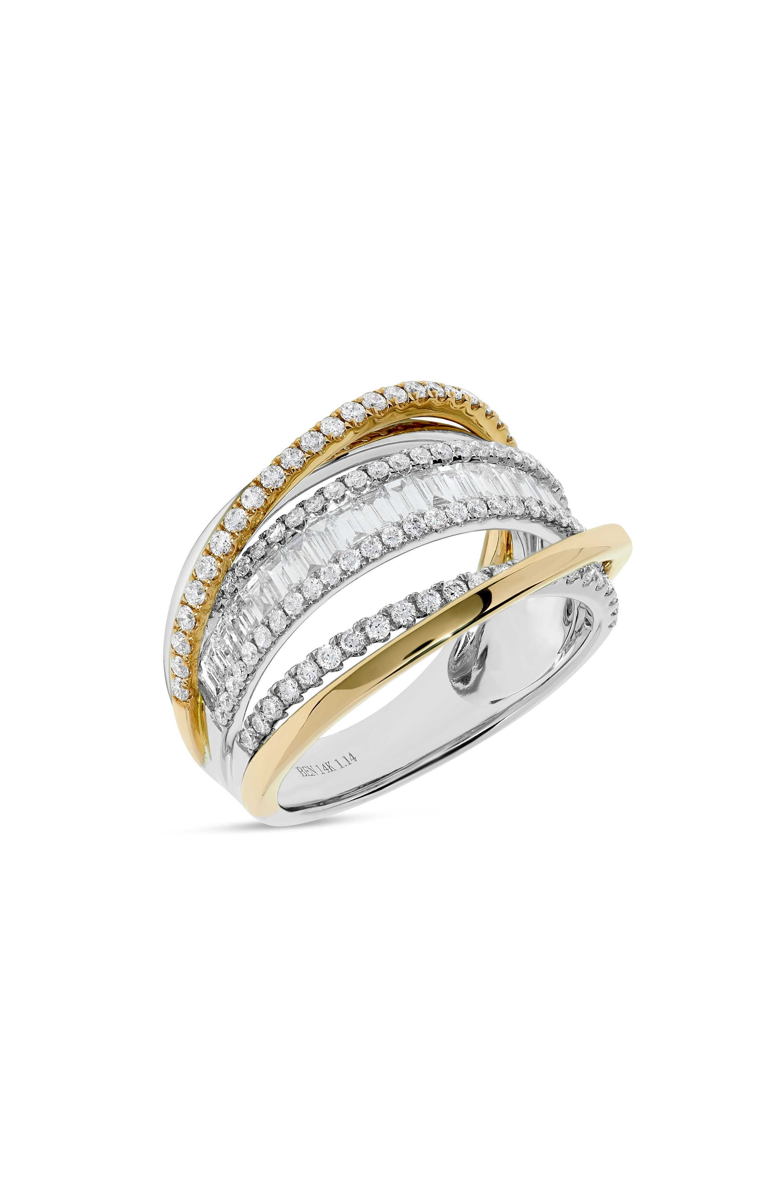 Two-Tone Layered Diamond Band Ring (Women) | Nordstromrack