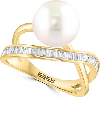 EFFY Freshwater Pearl & Diamond Ring - 0.29ct. | Nordstromrack