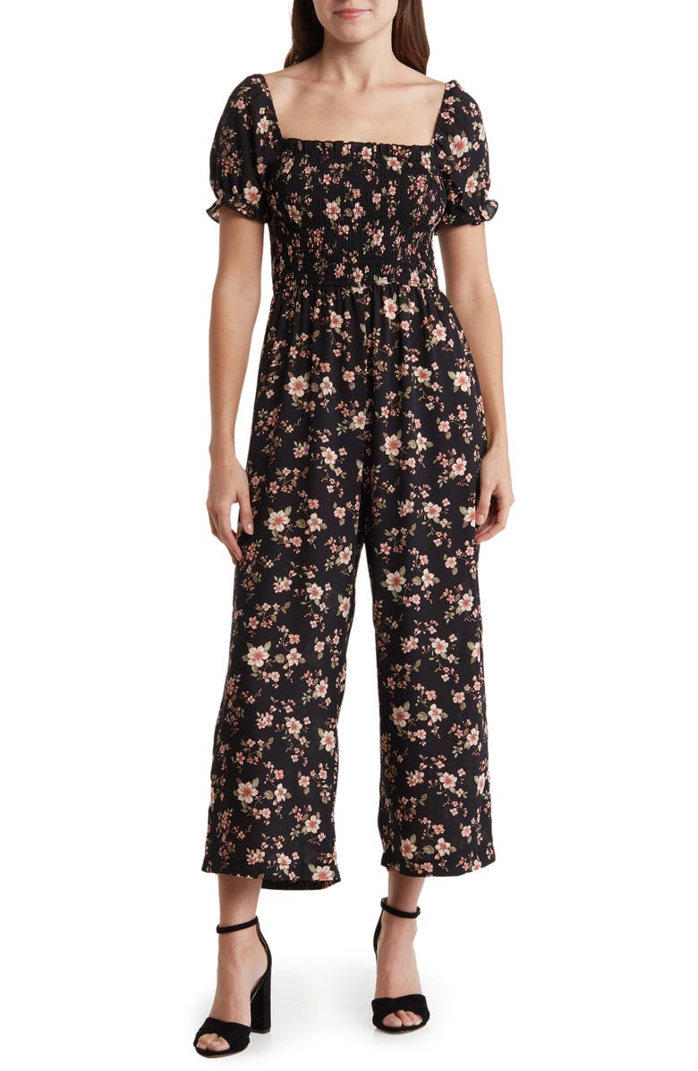 KENEDIK Puff Sleeve Smocked Jumpsuit | Nordstromrack
