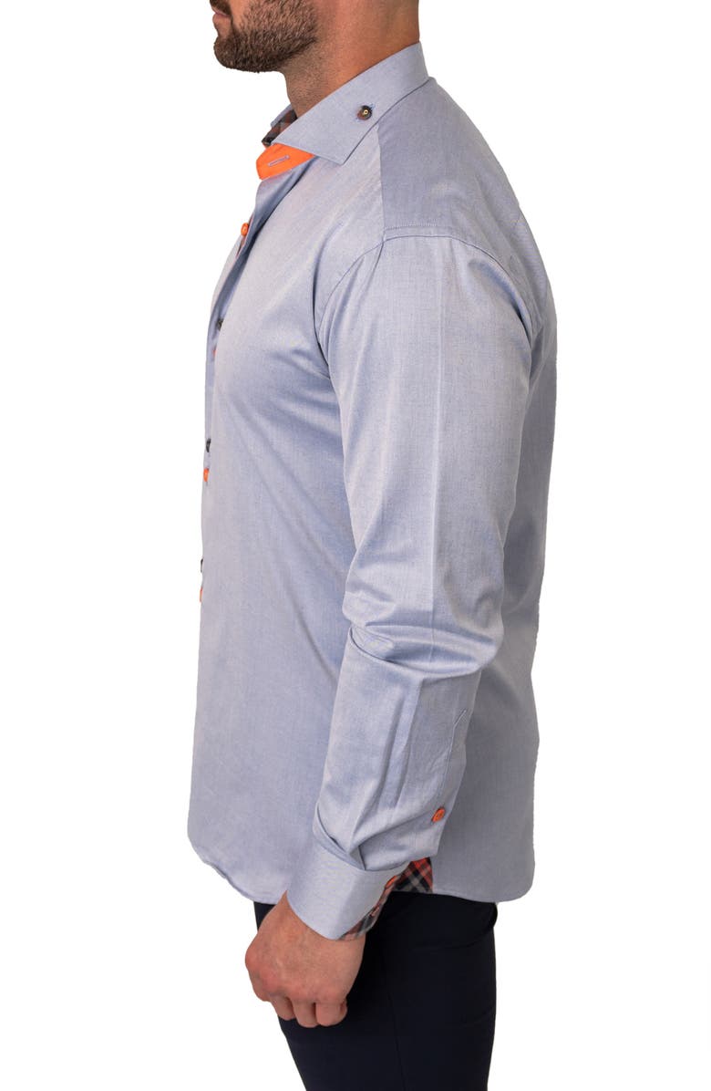 Maceoo Einstein Blueberry Blue Contemporary Fit Button-Up Shirt ...