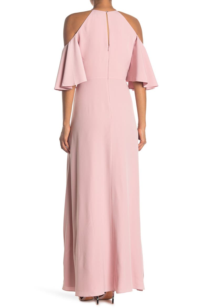 Dulciee Cold Shoulder Bell Sleeve Maxi Dress (Women) | Nordstromrack