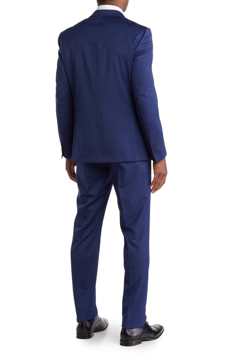Calvin Klein Mabry Blue Sharkskin Two Button Notch Lapel Slim Fit Suit ...