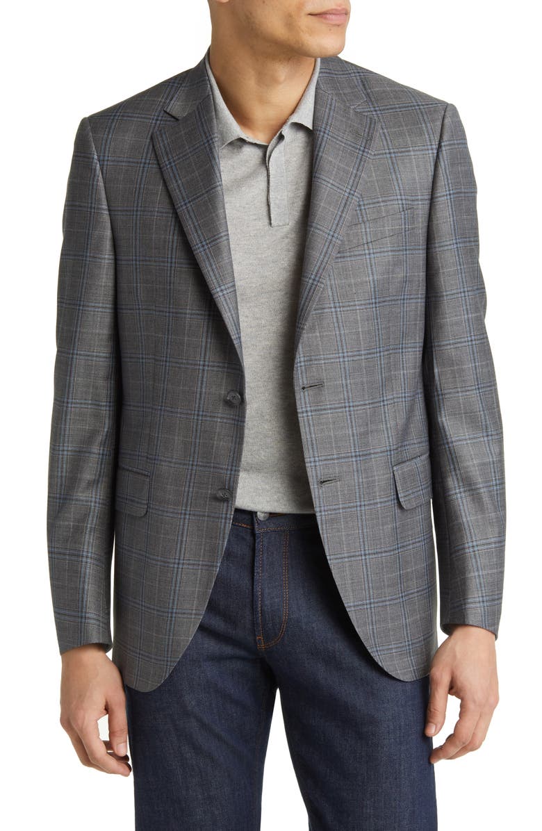 Peter Millar Tailored Fit Plaid Wool Sport Coat | Nordstromrack