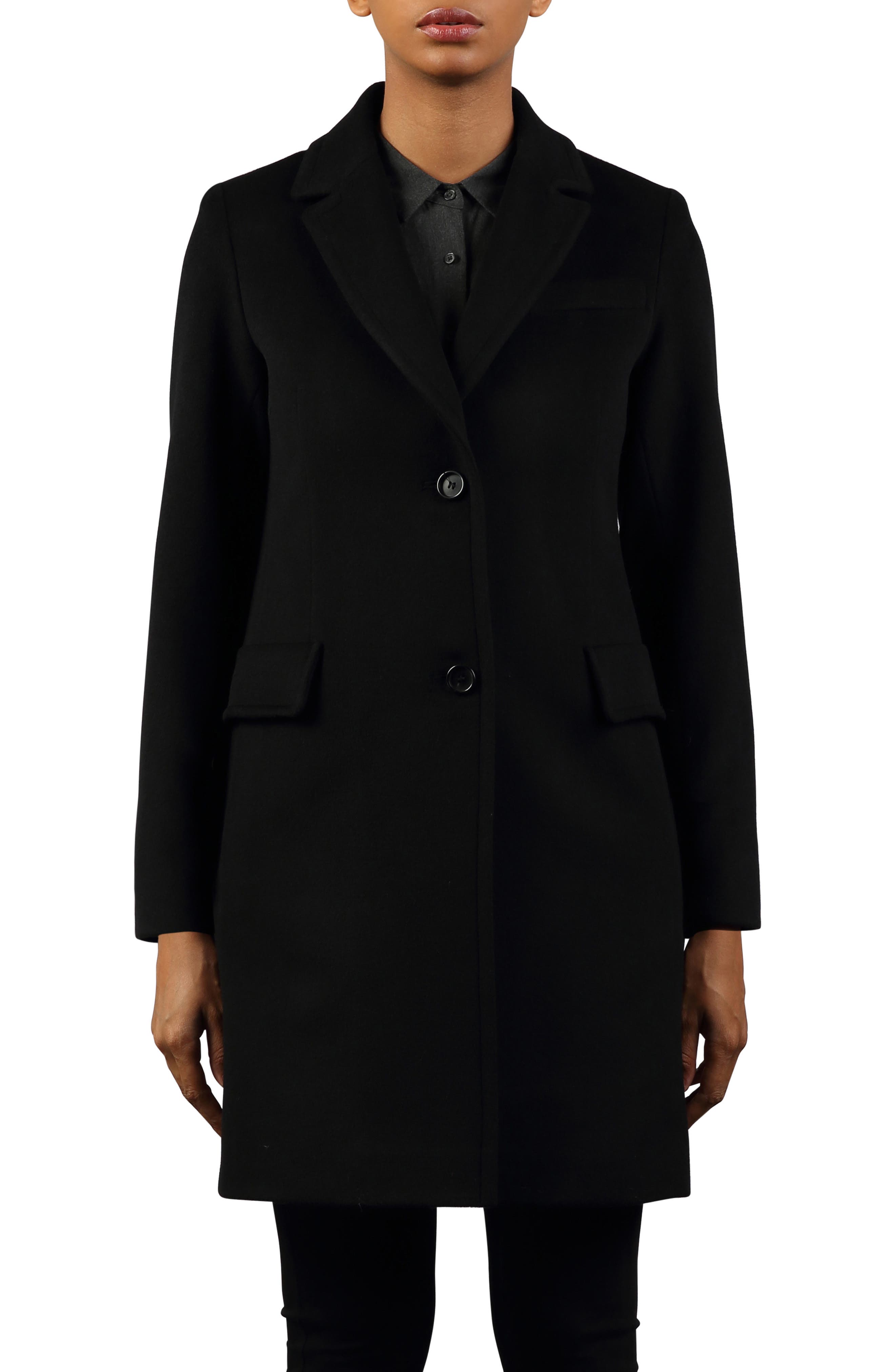 Fleurette Two Button Notch Lapel Wool Coat | Nordstromrack