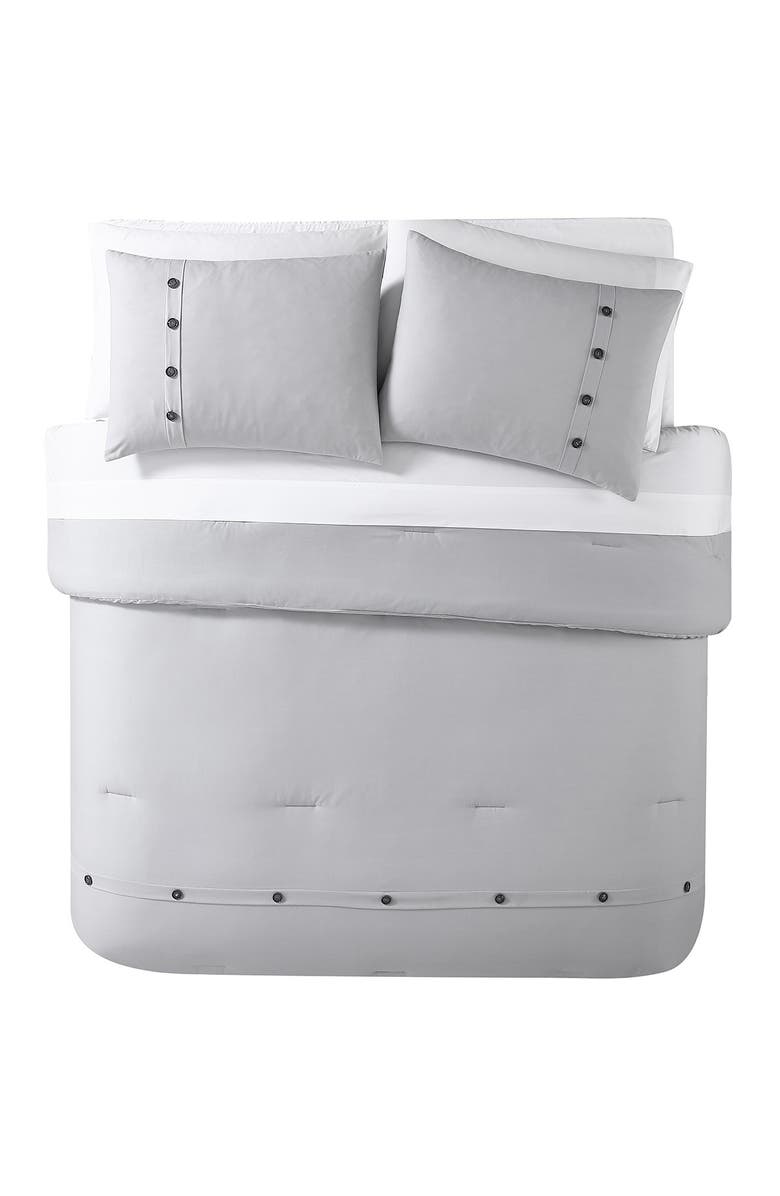 VCNY HOME Avery HomeGrown Cotton Lyocell Buttons Comforter Set - Full ...