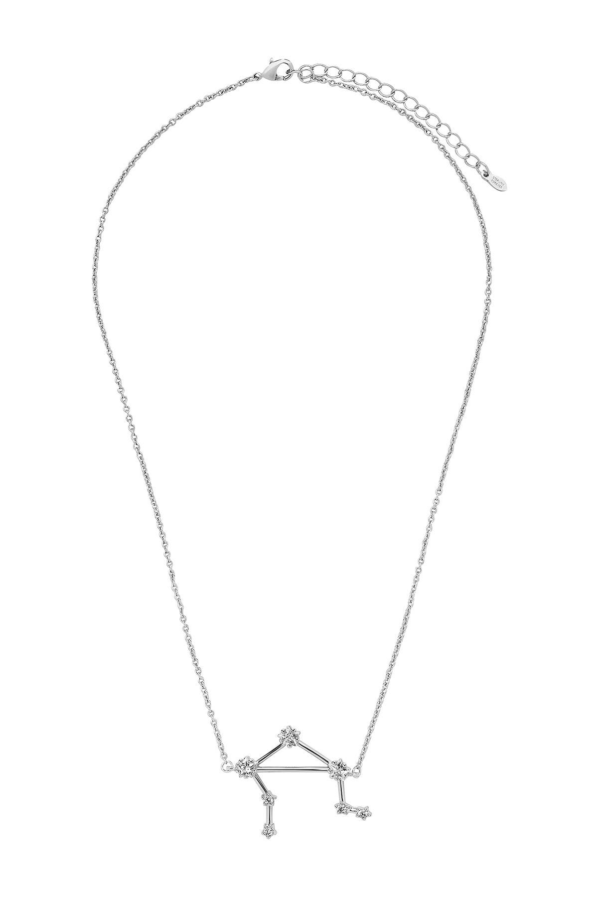 Sterling Forever Rhodium Plated Constellation CZ Libra Zodiac Pendant ...
