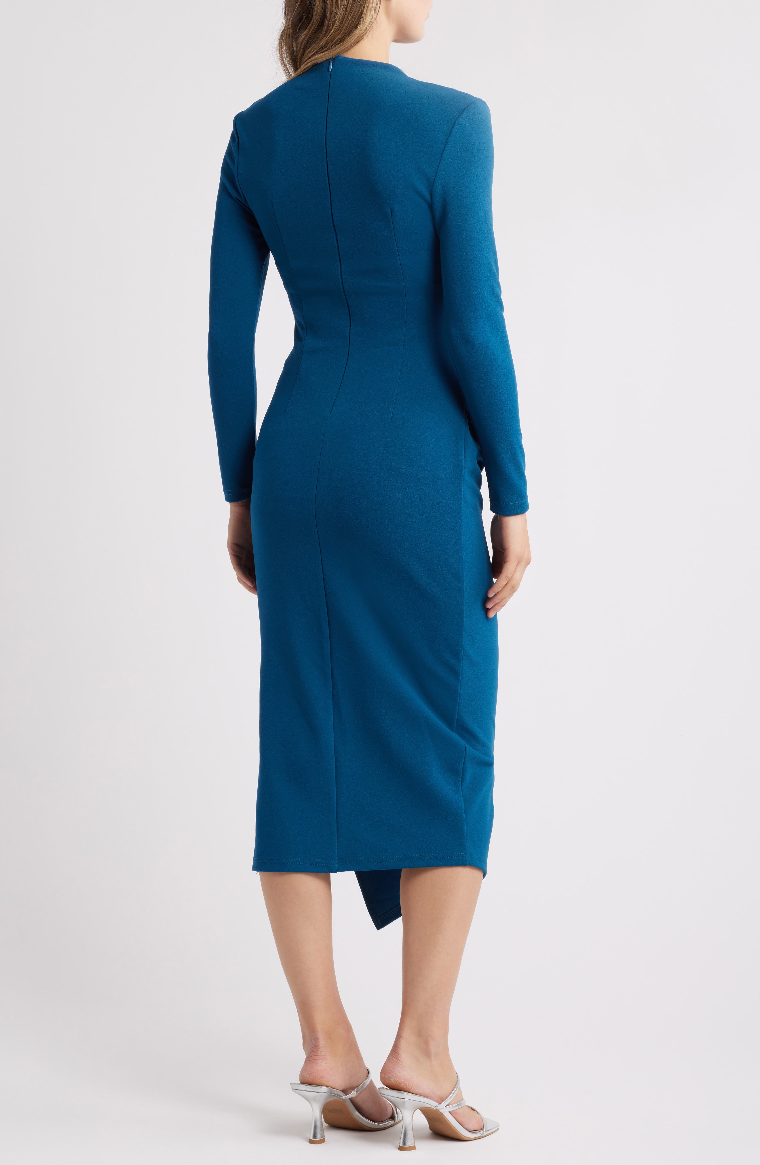 NIKKI LUND Stacey Long Sleeve Midi Dress | Nordstrom