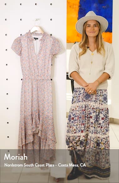 1.STATE Sunwashed Floral Print High/Low Dress | Nordstrom