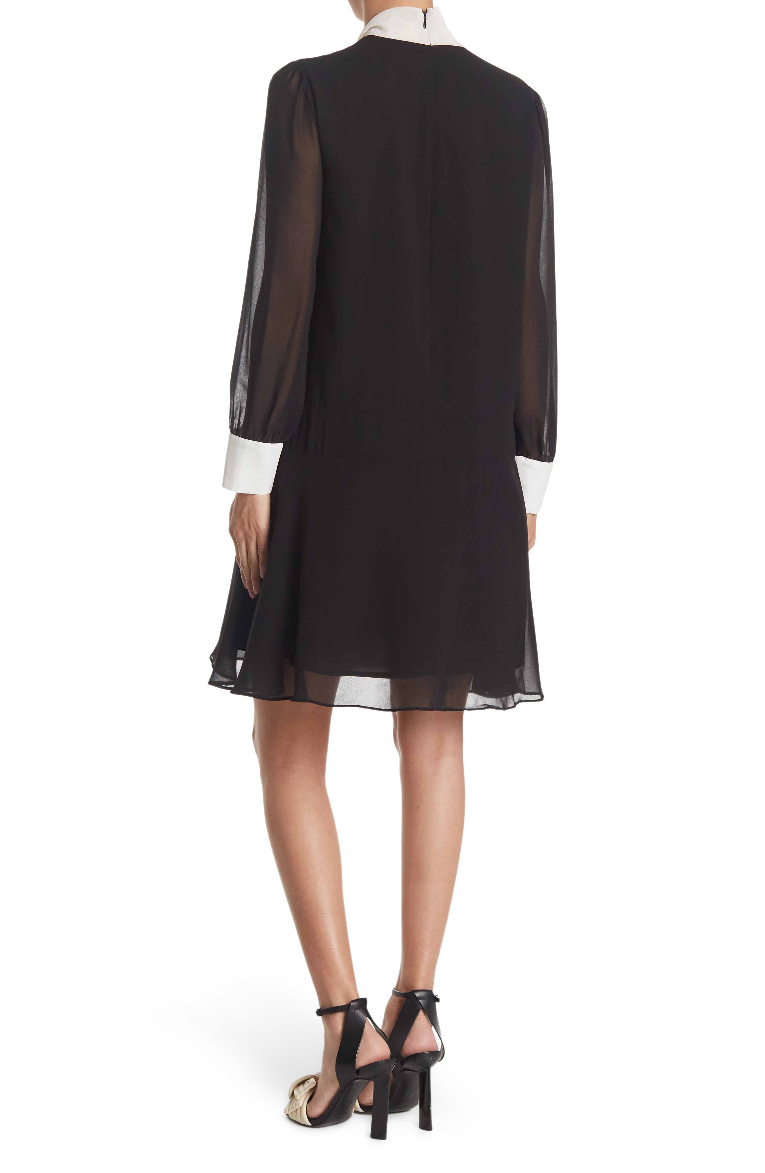 Alexia Admor Drop Waist Tie Neck Long Sleeve Dress | Nordstromrack