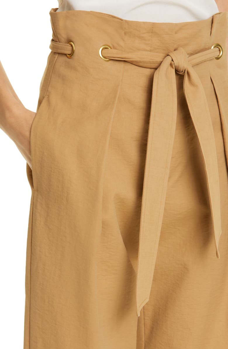 Max Mara Verna Belted High Waist Crop Trousers | Nordstrom