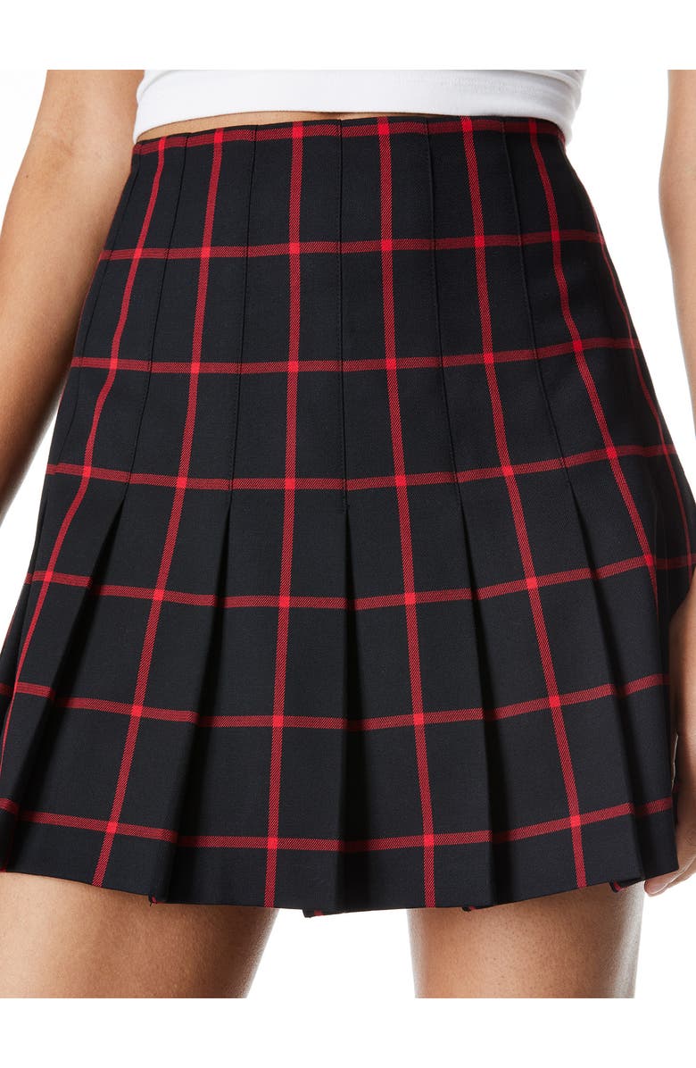 Alice + Olivia Carter Plaid Pleated Miniskirt | Nordstromrack