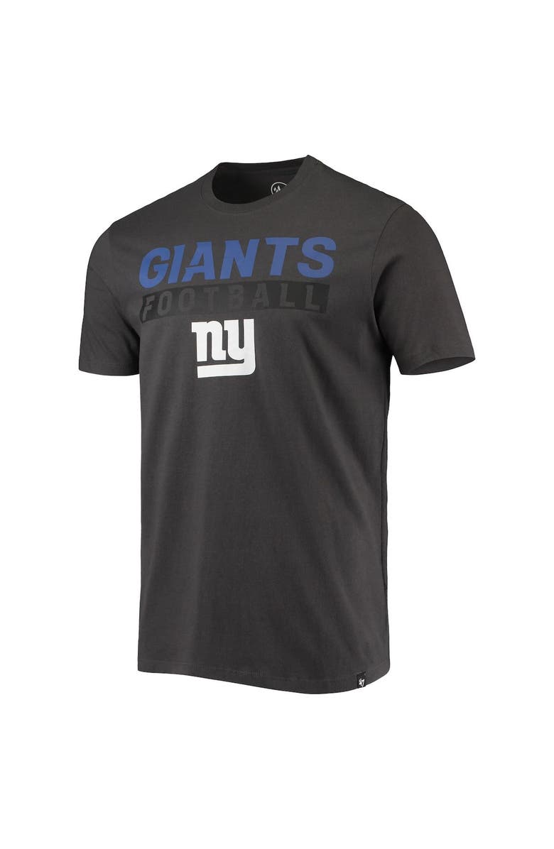 '47 Men's '47 Charcoal New York Giants Dark Ops Super Rival T-Shirt ...