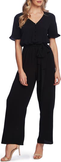 CeCe Ruffle Sleeve Belted Jumpsuit | Nordstrom