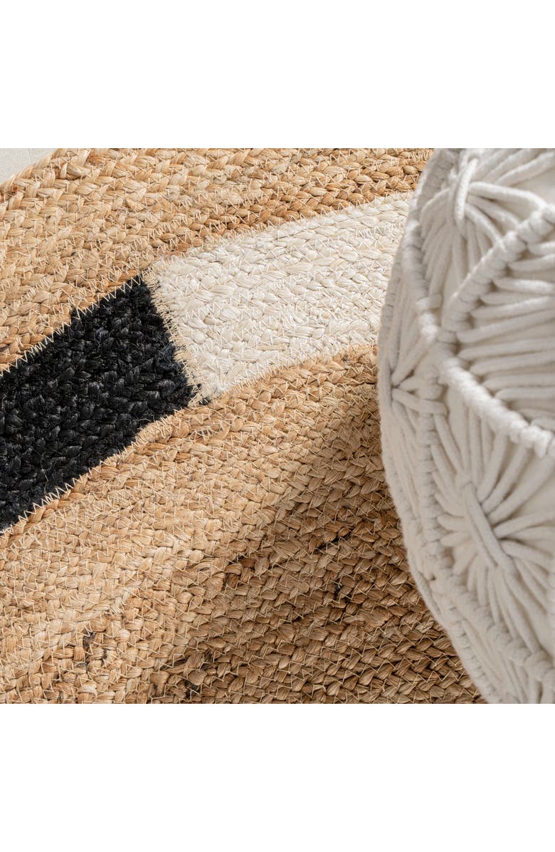 JONATHAN Y Porto Geometric Jute Circle Round Area Rug | Nordstrom