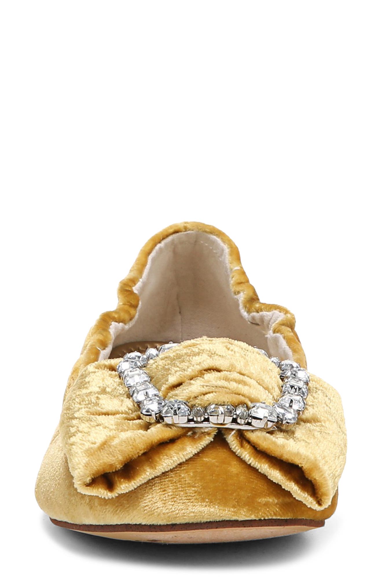 Sam Edelman Kids' Farah Crystal Bow Velvet Flat | Nordstromrack
