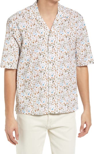 BOSS Lars Cactus Short Sleeve Button-Up Camp Shirt | Nordstromrack