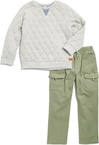 7 For All Mankind Kids' Quilted Sweatshirt & Cargo Pants Set ...