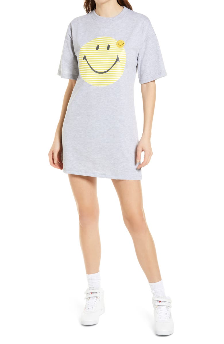 JOSHUAS Smiley® x JOSHUAS Smile Cotton T-Shirt Dress | Nordstromrack