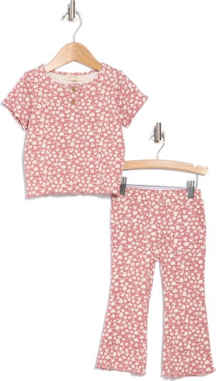 Jessica Simpson Kids' Floral T-Shirt & Flare Leggings Set | Nordstromrack