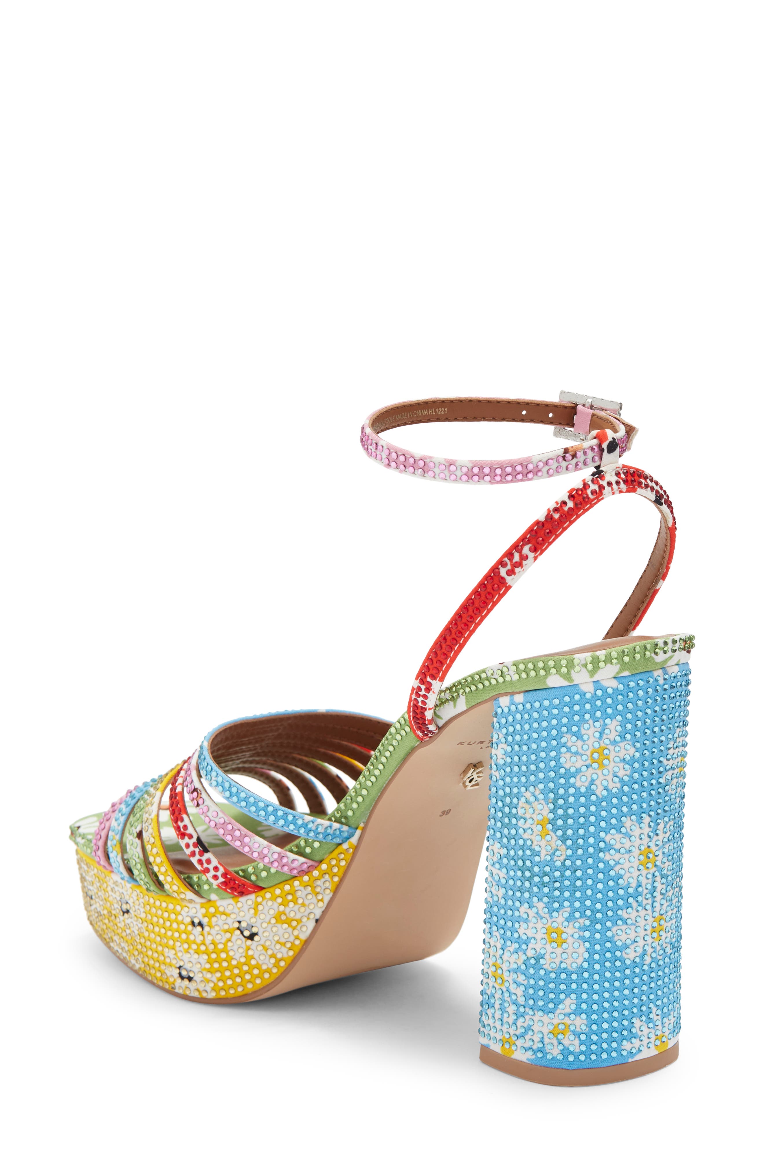 Kurt Geiger London Pierra Floral Rainbow Platform Sandal (Women ...