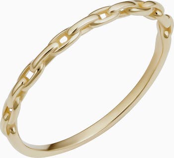 Oradina 14K Gold Venice Link Stackable Ring | Nordstrom