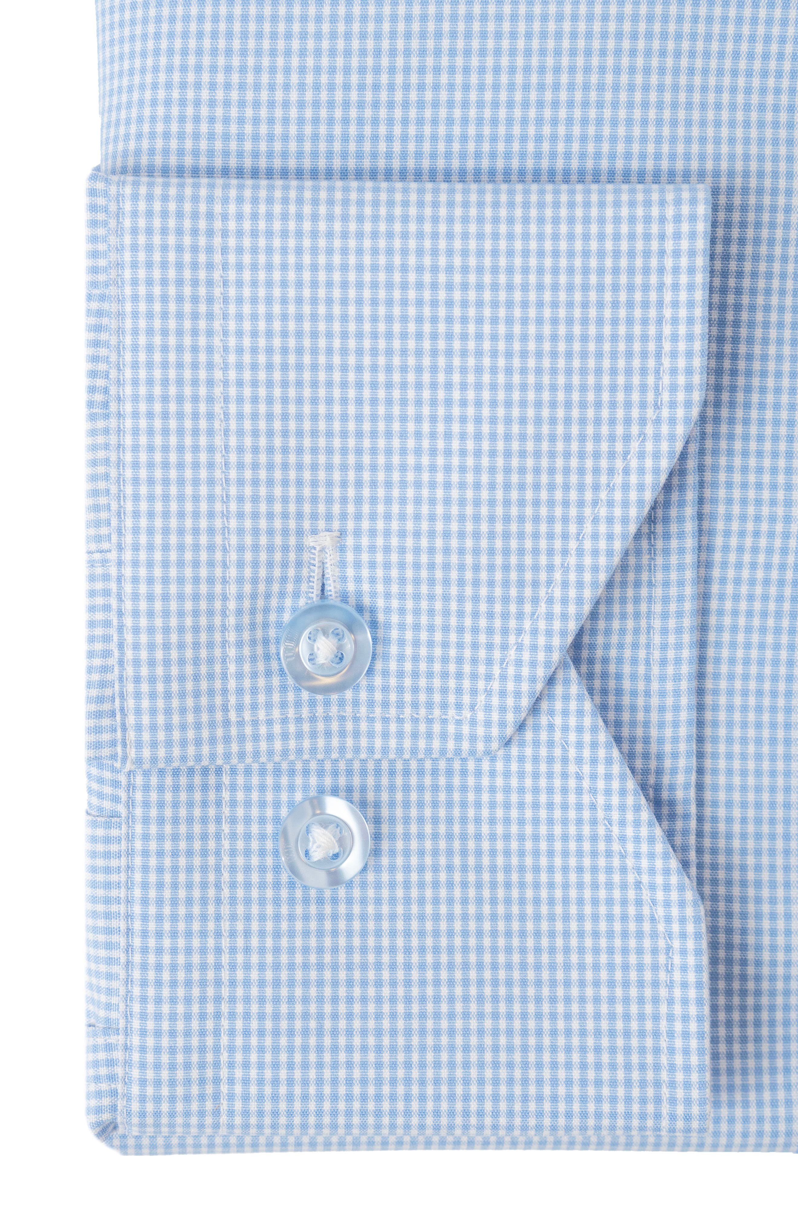 Lorenzo Uomo Trim Fit Micro Gingham Cotton Dress Shirt | Nordstromrack