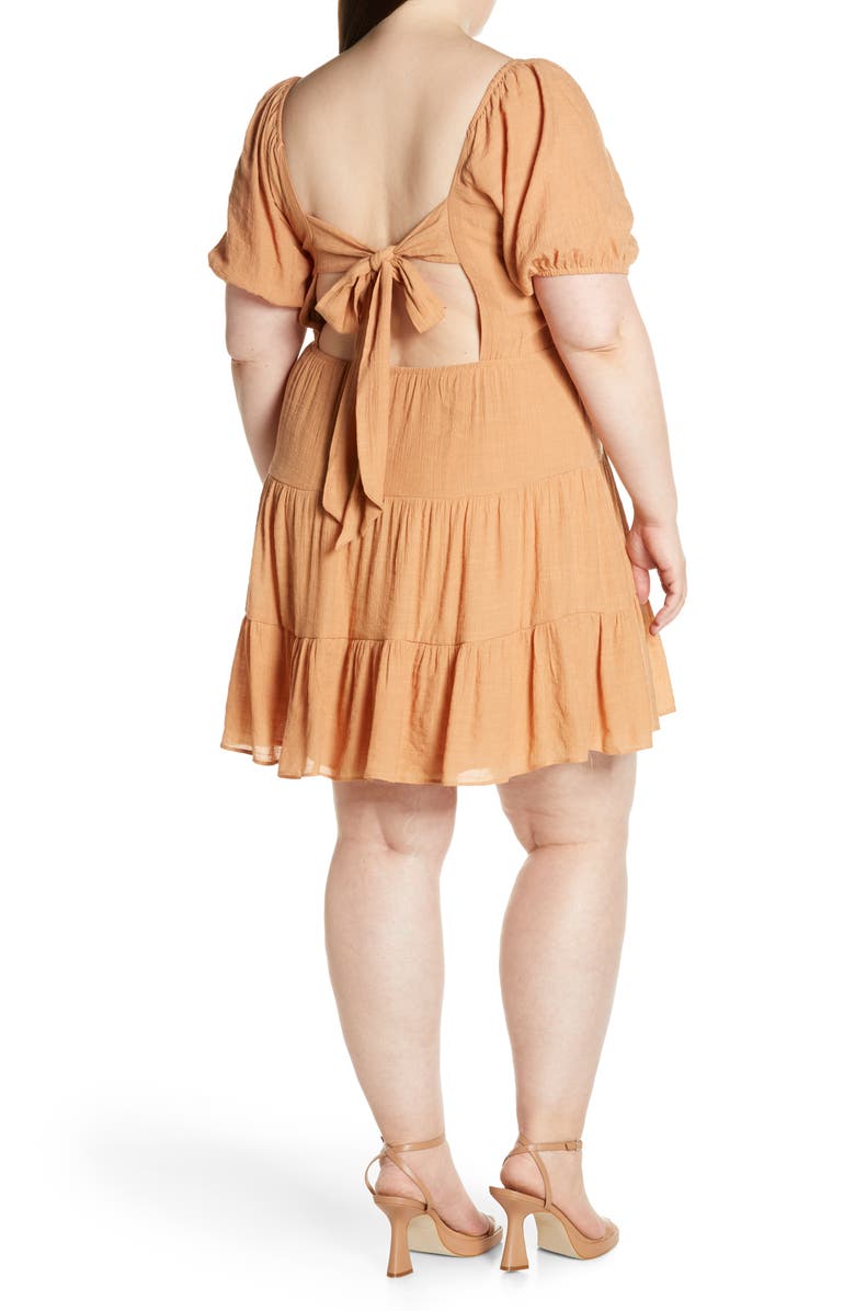 1.STATE Square Neck Tie Back Dress | Nordstromrack