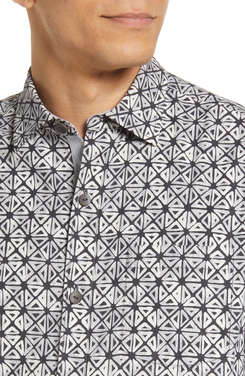 Tommy Bahama Tropical Tiles Short Sleeve Silk Blend Button-Up Shirt ...