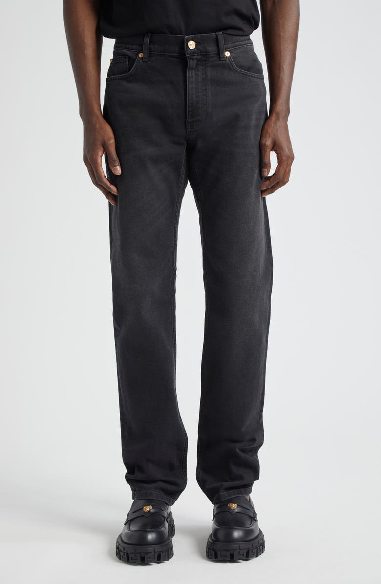 Versace Logo Embroidered Slim Fit Jeans | Nordstromrack