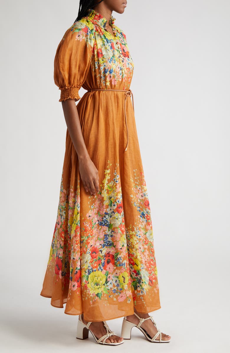 Zimmermann Alight Placed Floral Print Ramie Maxi Dress | Nordstromrack