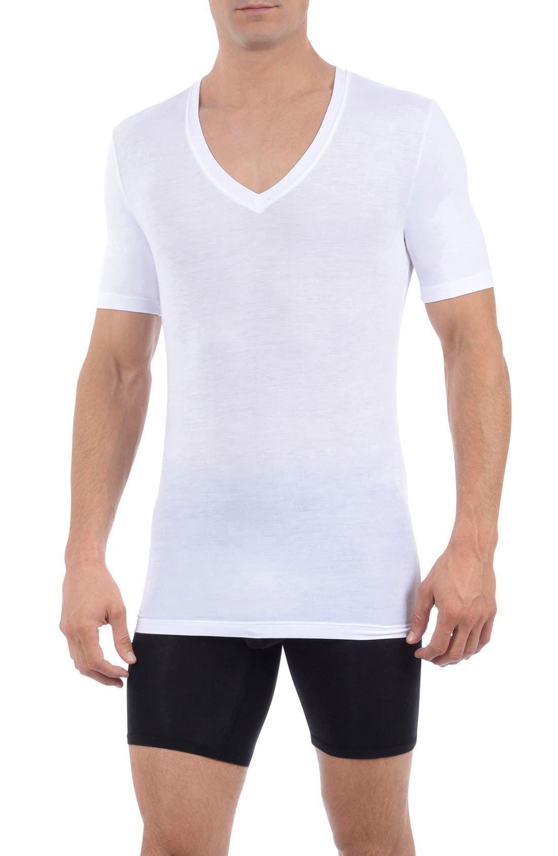 Second Skin Micromodal Deep V-Neck Undershirt (Men) | Nordstromrack