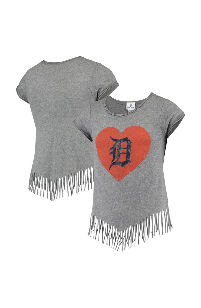 SOFT AS A GRAPE Girls Youth Soft as a Grape Gray Detroit Tigers Raw ...