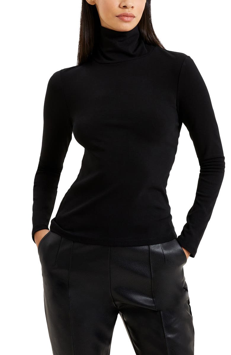 French Connection Roy Back Cutout Turtleneck Top | Nordstromrack