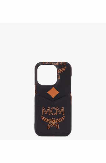 MCM iPhone 15 Pro Max Case w/ AirPods Pro Charm in Maxi MCM iPhone 15 Pro Max Case w/ AirPods Pro Charm in Maxi