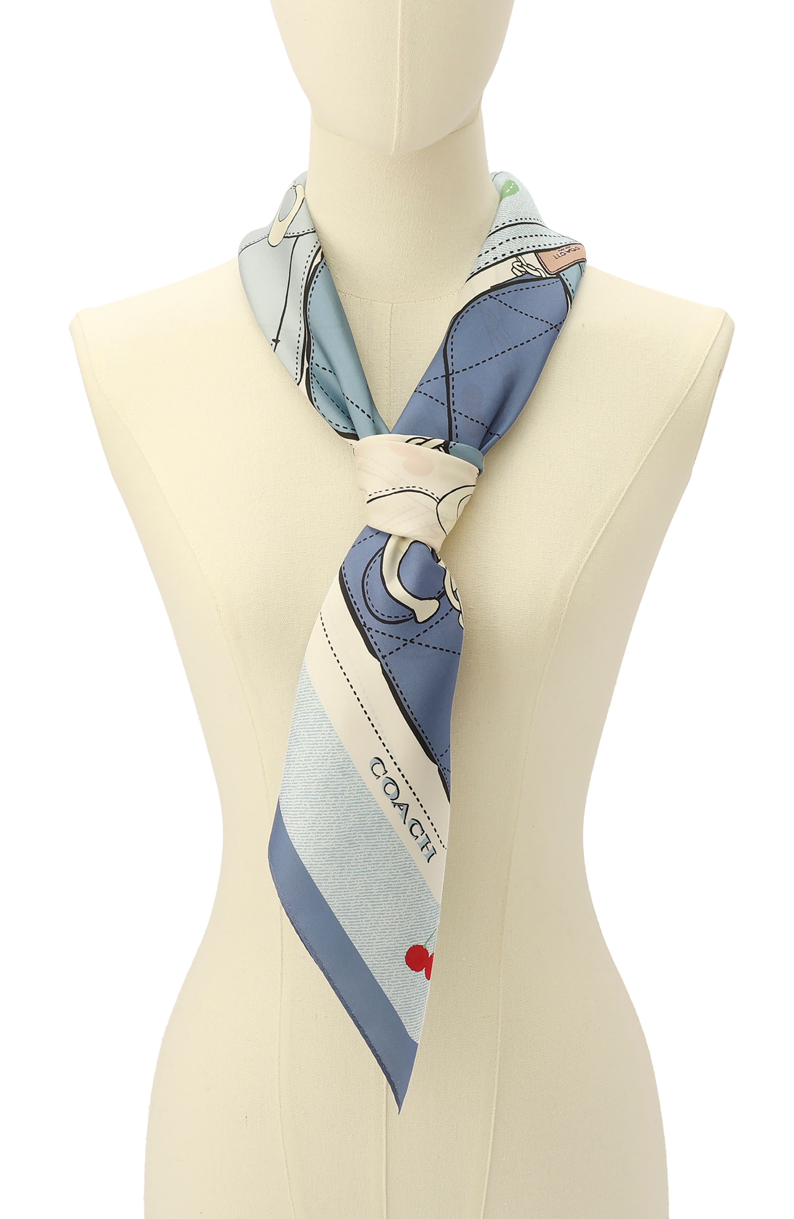 COACH Tabby Cherry Square Silk Scarf | Nordstrom