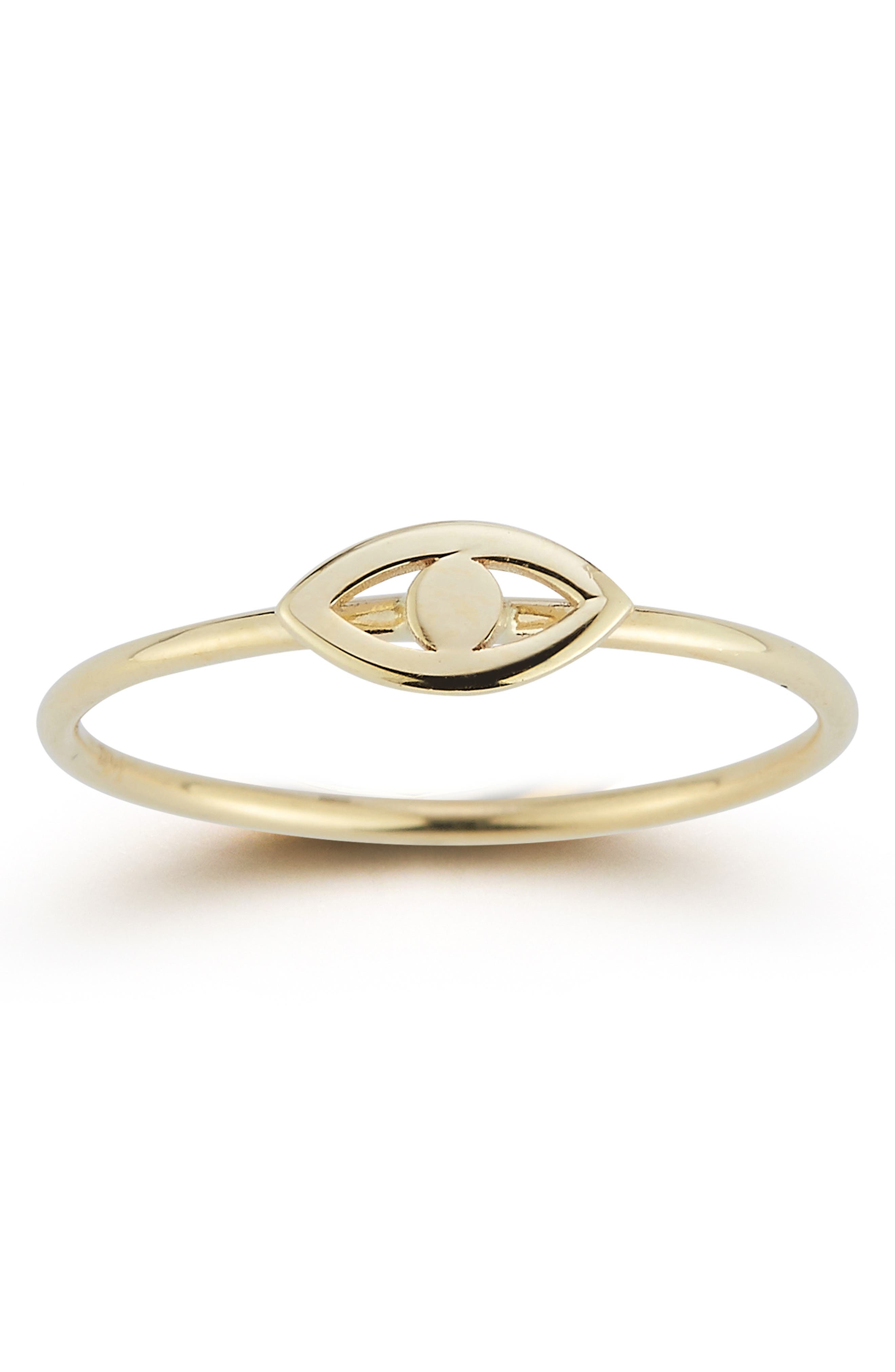 Ember Fine Jewelry 14K Gold Evil Eye Ring - Size 8 | Nordstromrack