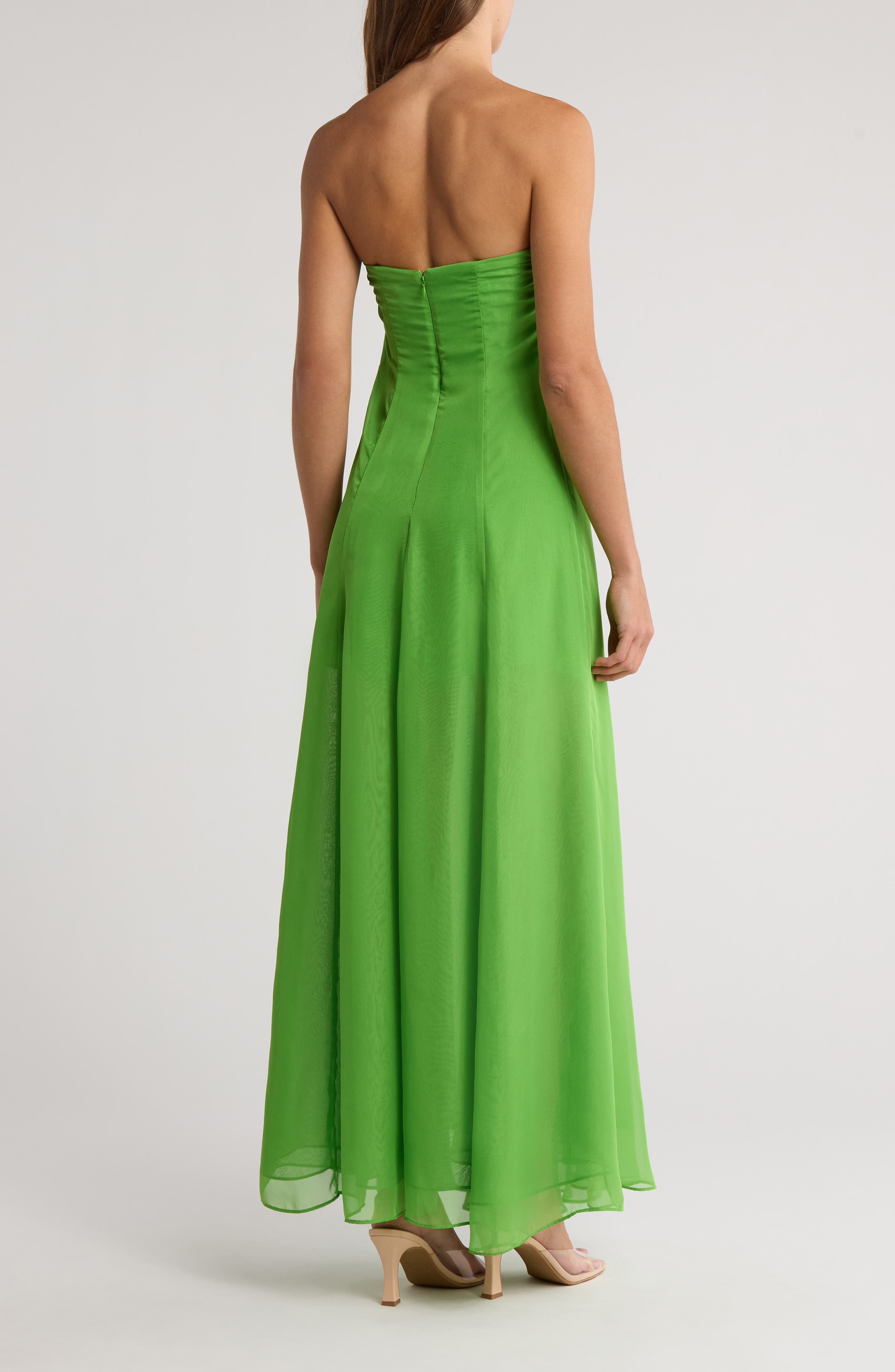 Cult Gaia Janelle Strapless Chiffon Gown | Nordstromrack