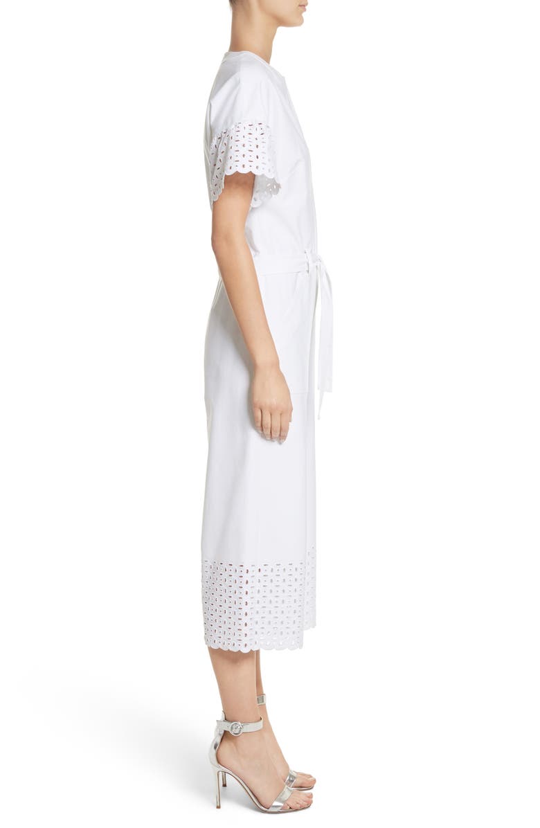 St. John Collection Eyelet Trim Stretch Twill Jumpsuit | Nordstromrack