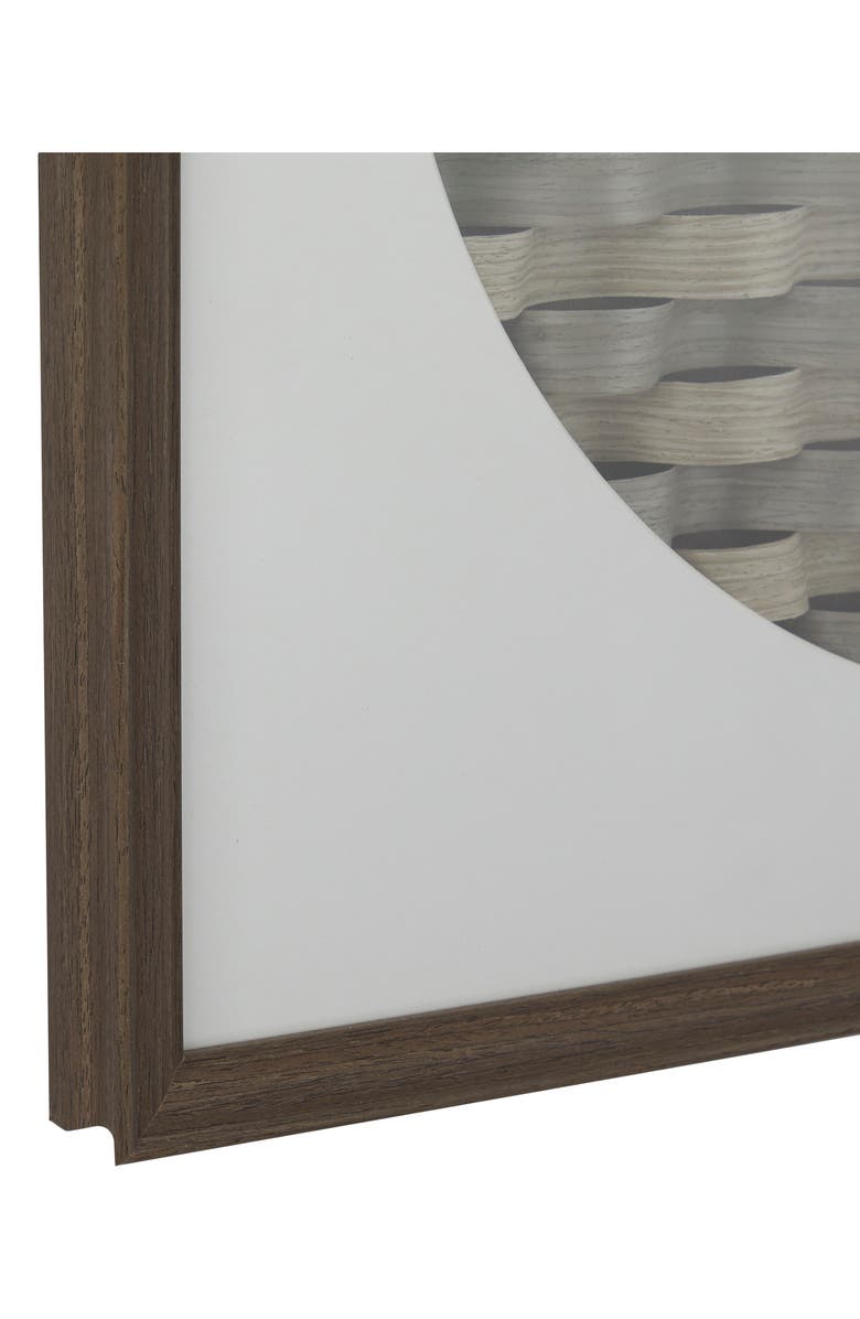 GINGER BIRCH STUDIO Dark Brown Wood 3D Weaved Geometric Shadow Box ...