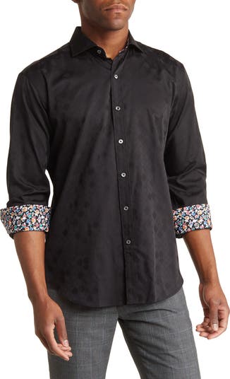 Bugatchi Shaped Fit Cotton Button-Up Shirt | Nordstromrack